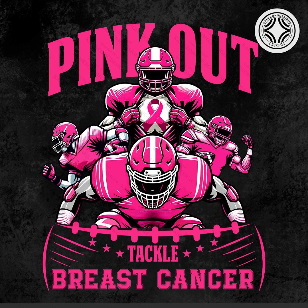 Breast Cancer Football Team Pink Out Png, Sport Breast Cancer Png, Pink ...
