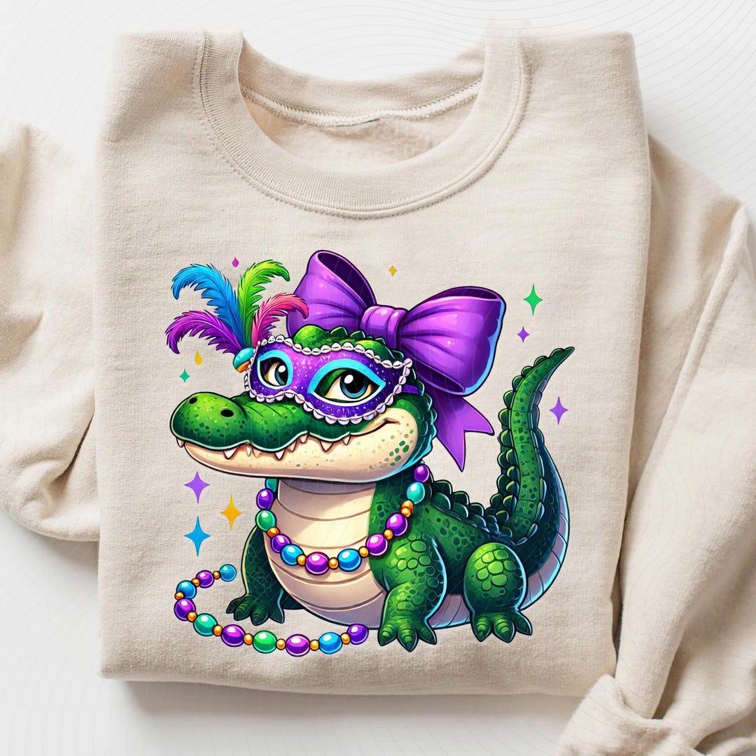 Gator Mardi Gras Png, Mardi Gras Alligator Png, Mardi Gras Kids ...