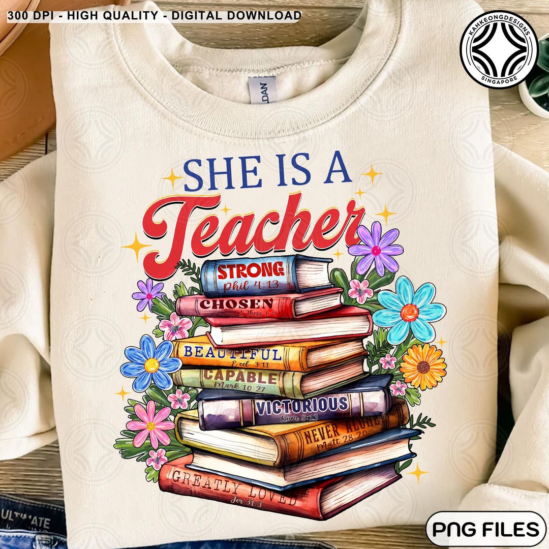 Christian Teacher Png, She is A Teacher Png, Teacher Mom Png, Bible ...