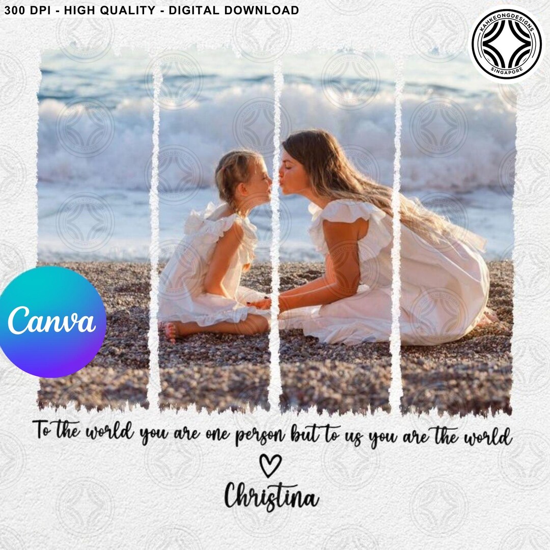 Custom Mother’s Day Canva Template, Personalized Gift for Mom, Custom ...