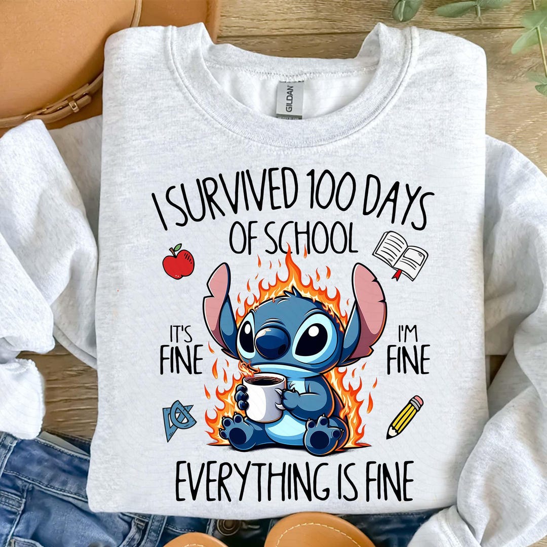 I Survived 100 Days of School Png, Cartoon School Png, 100 Days of ...