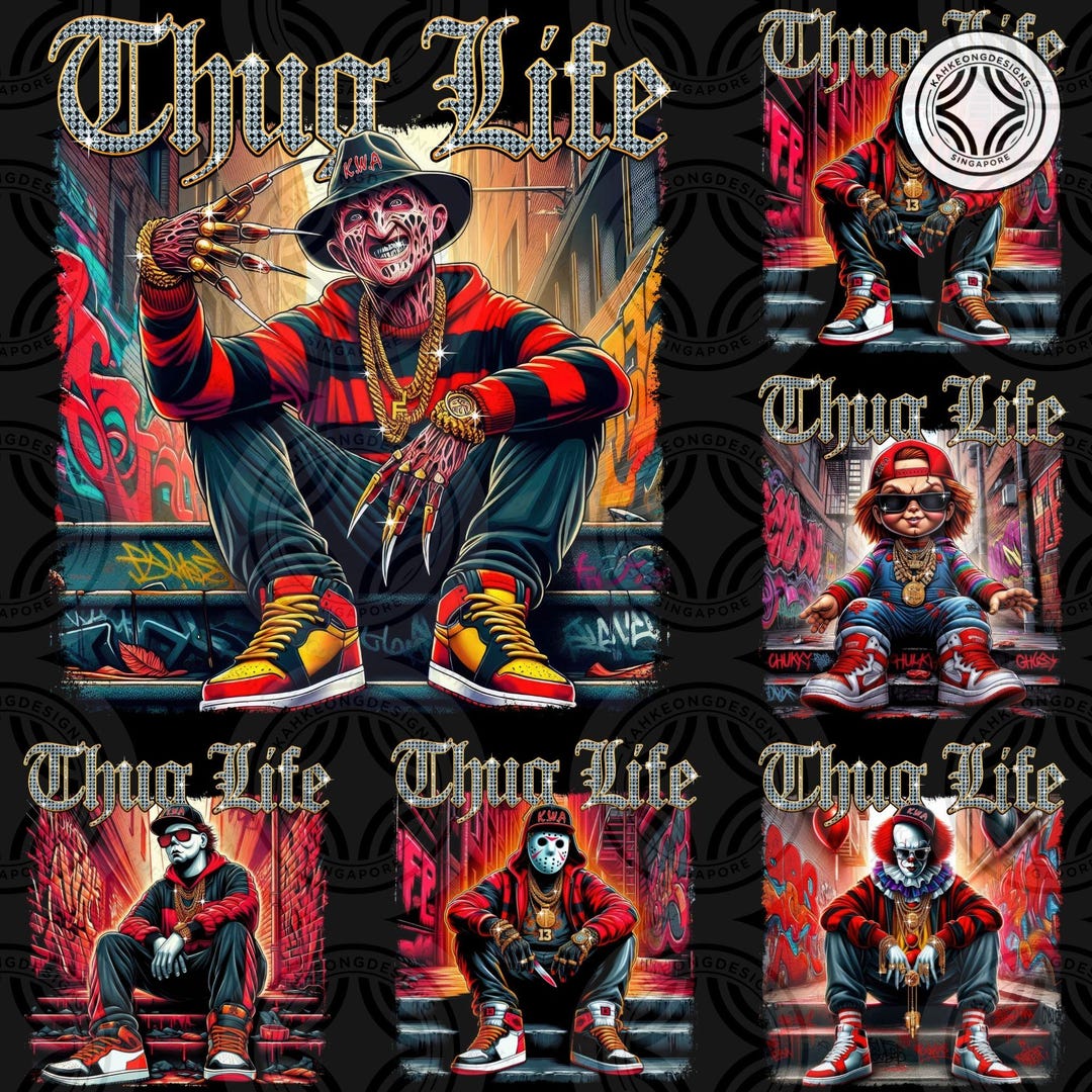 Thug Life Horror Character Png Bundle, Friends Horror Png, Horror ...