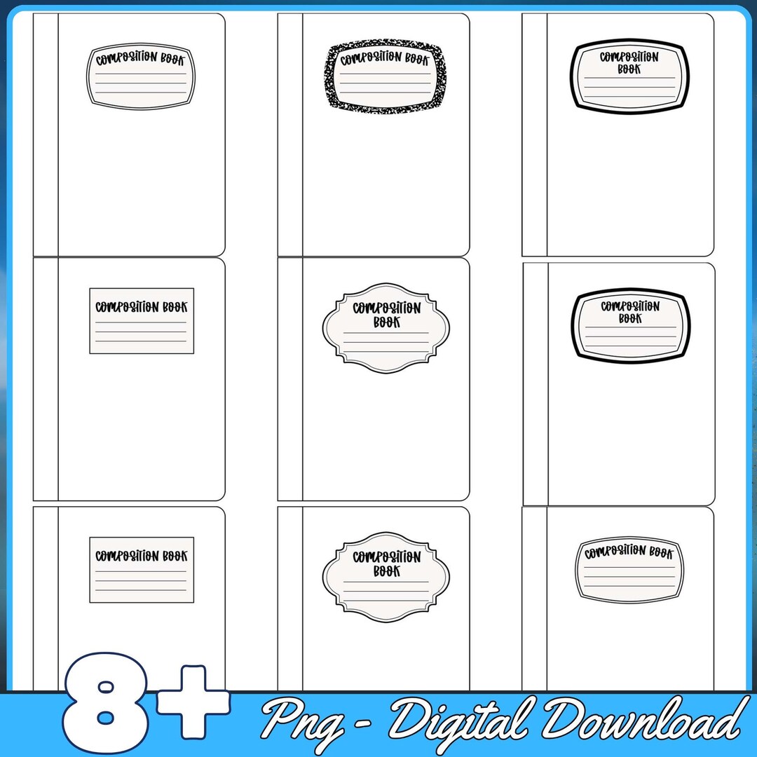 Custom Composition Notebook Template, Composition Notebook Cover ...