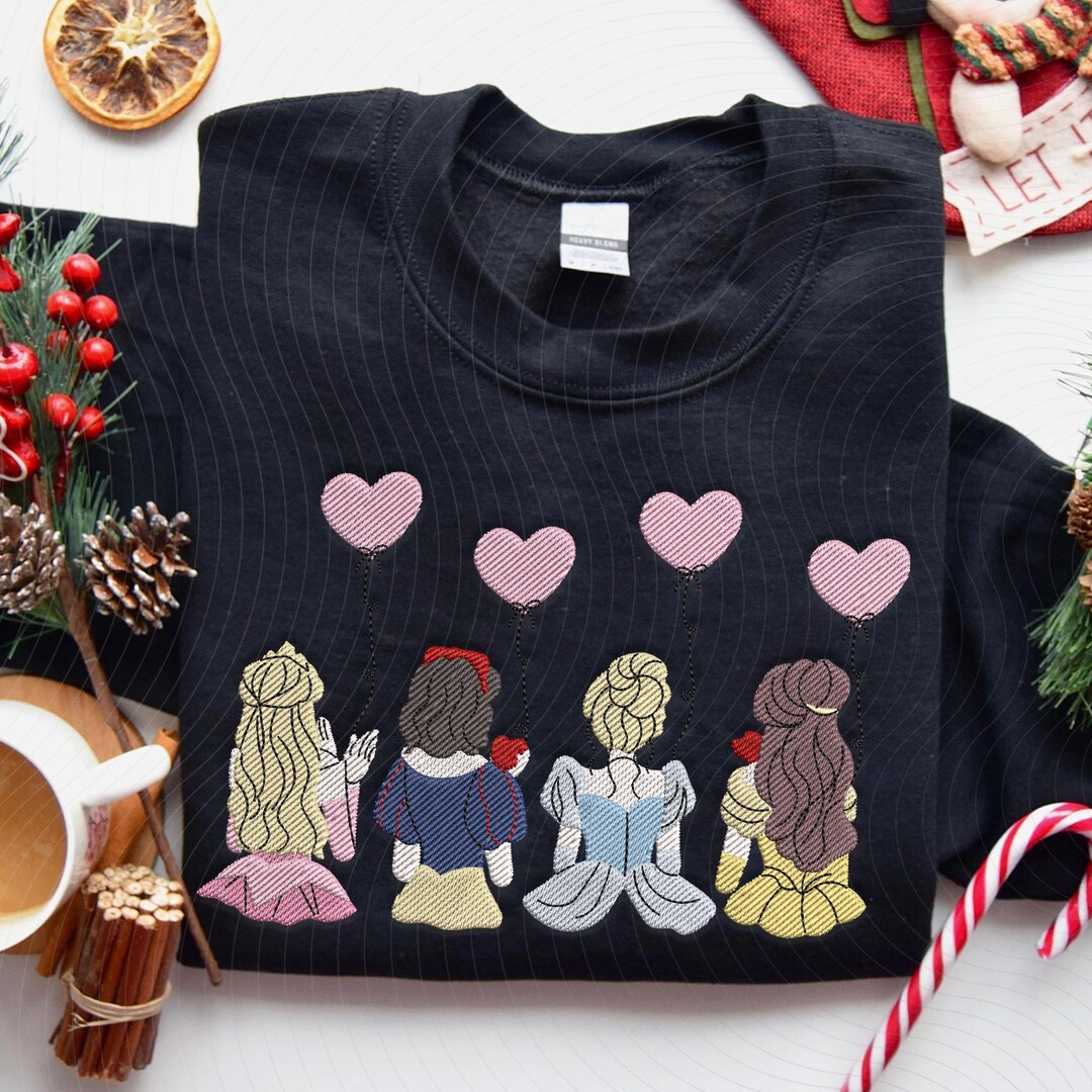 Valentine Embroidery Design, Vintage Princess Embroidery Design ...