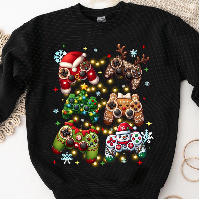 Retro Christmas Gaming Controller Png, Santa Claus Christmas Png, Elf ...