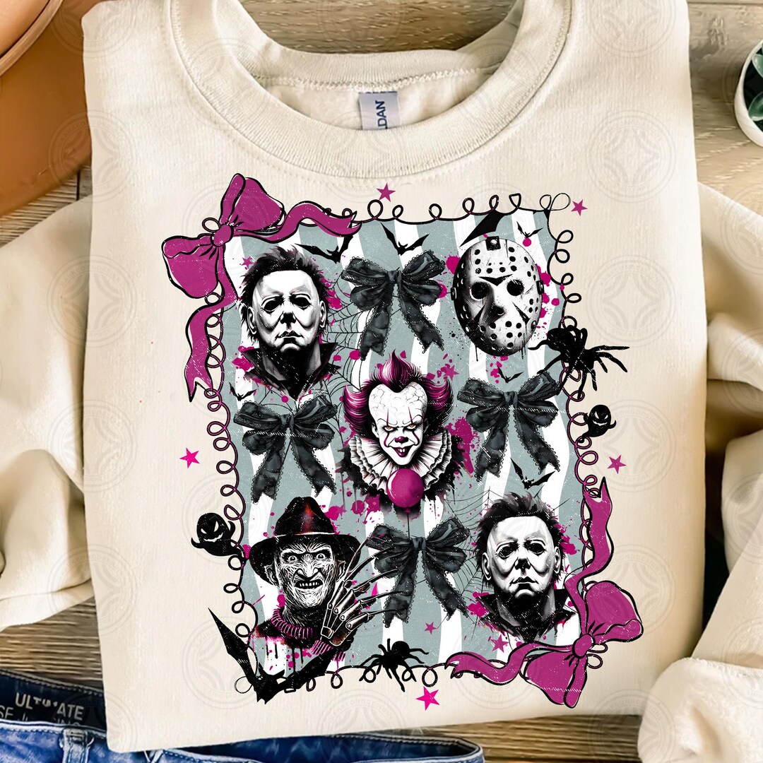 Coquette Bow Halloween Horror Png Bundle, Coquette Horror Png ...
