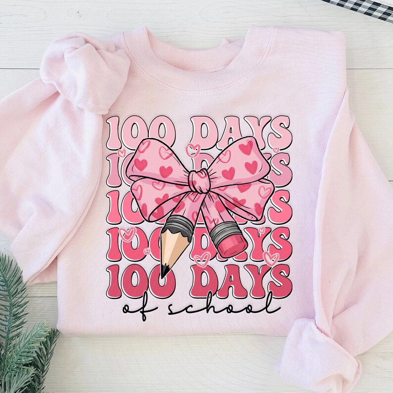 100 Days Png, Coquette My Teacher Survived Png, 100 Days of Me Png ...