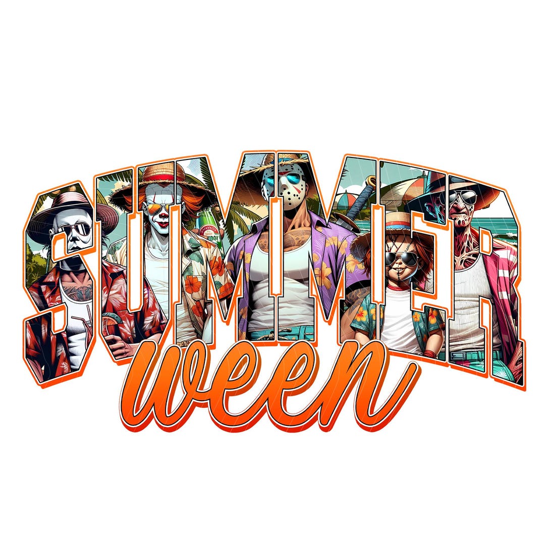 Horror Summerween Png, Horror Characters, Killers Summer Vibes Png ...