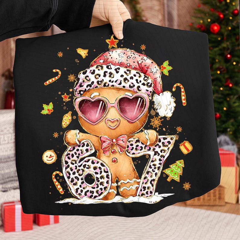 Gingerbread Man Six Seven Meme Christmas Mean Guy Png, Viral Funny 6 7 ...