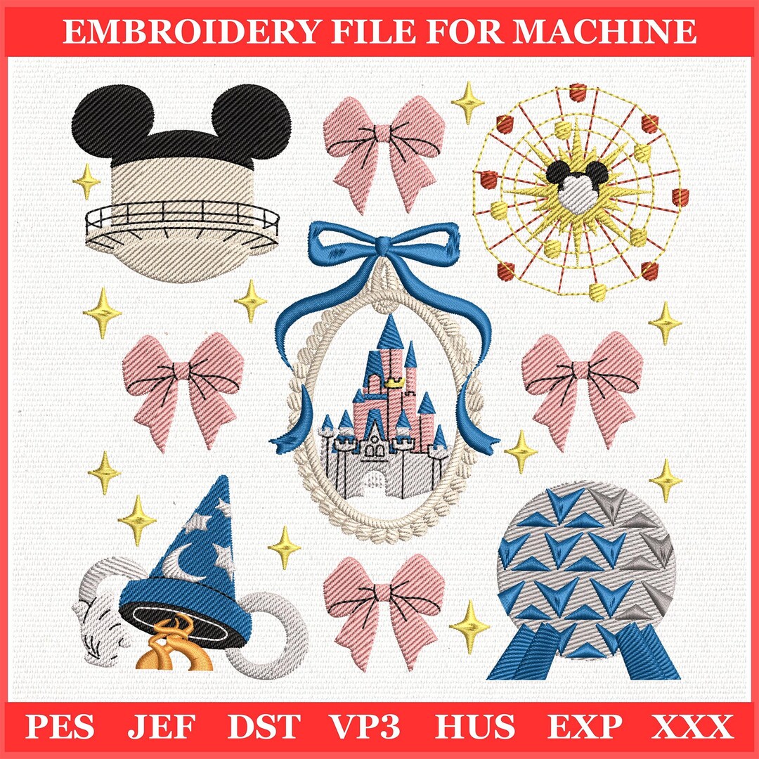 Magic Kingdom Embroidery Design, Family Vacation Embroidery File, Magic ...