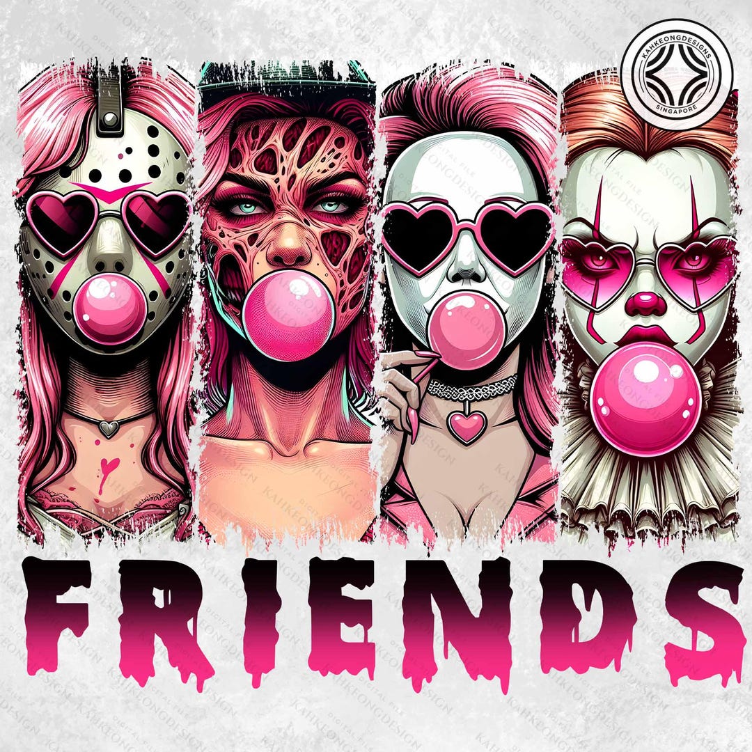 Horror Halloween Friends Png, Scary Halloween Png, Coquette Halloween ...