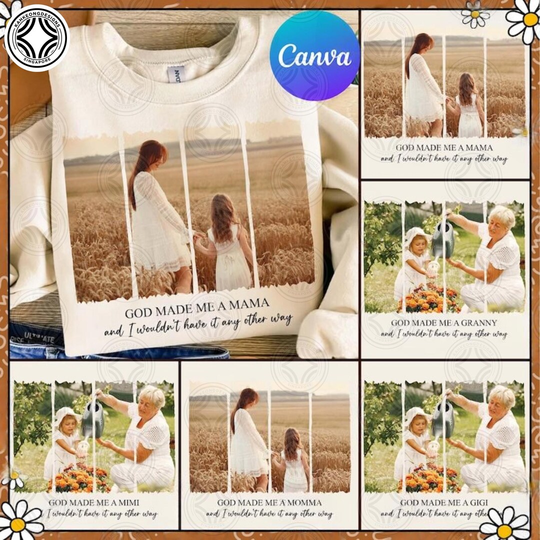 Jesus Mother's Day Canva Template Bundle, Custom Mom Canva Frame, God ...