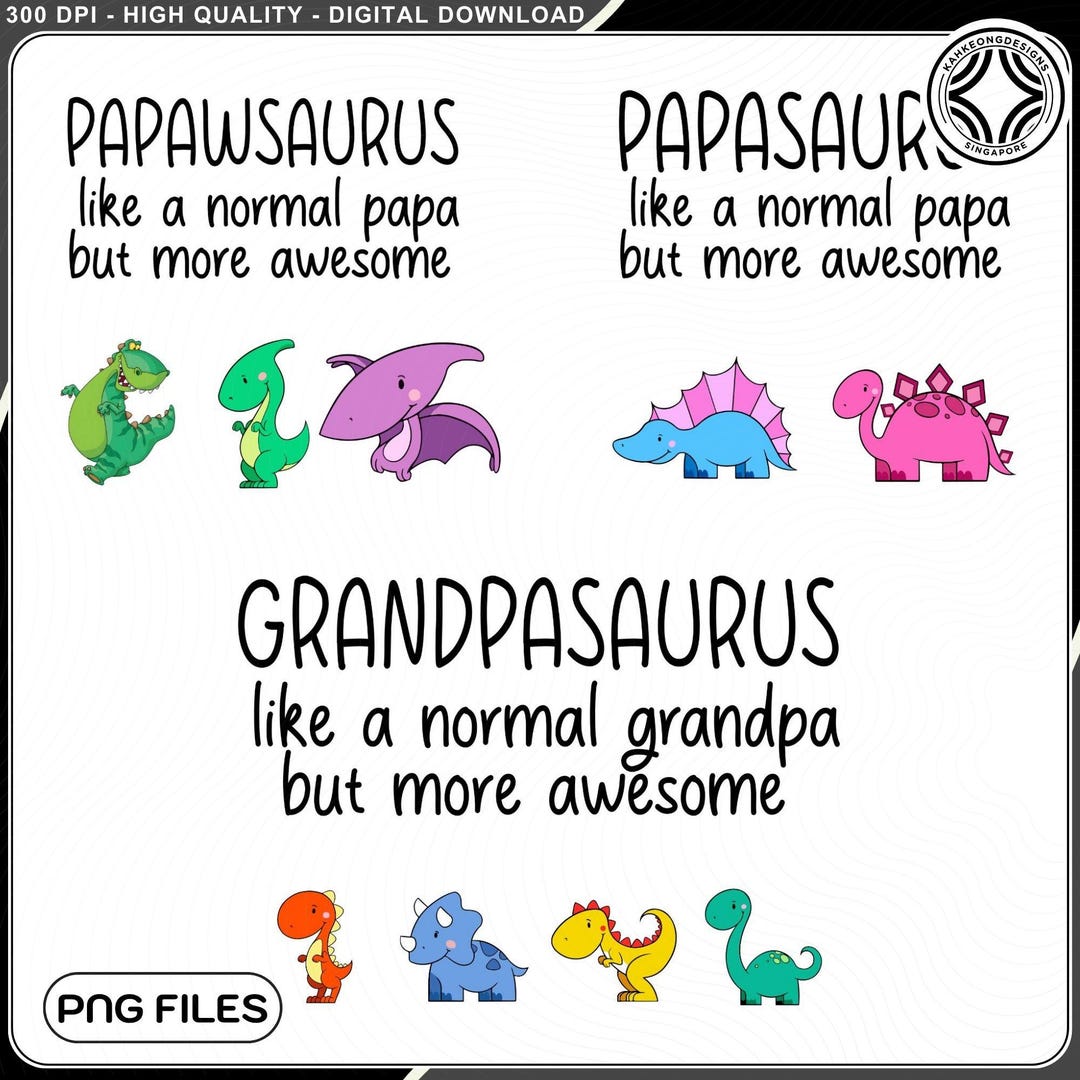Personalized Grandpasaurus Like A Normal Grandpa but More Awesome Png ...