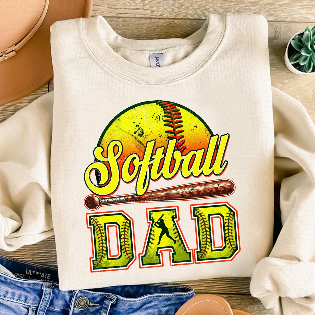 Retro Softball Dad Png, Softball Dad Like A Baseball Dad but With ...