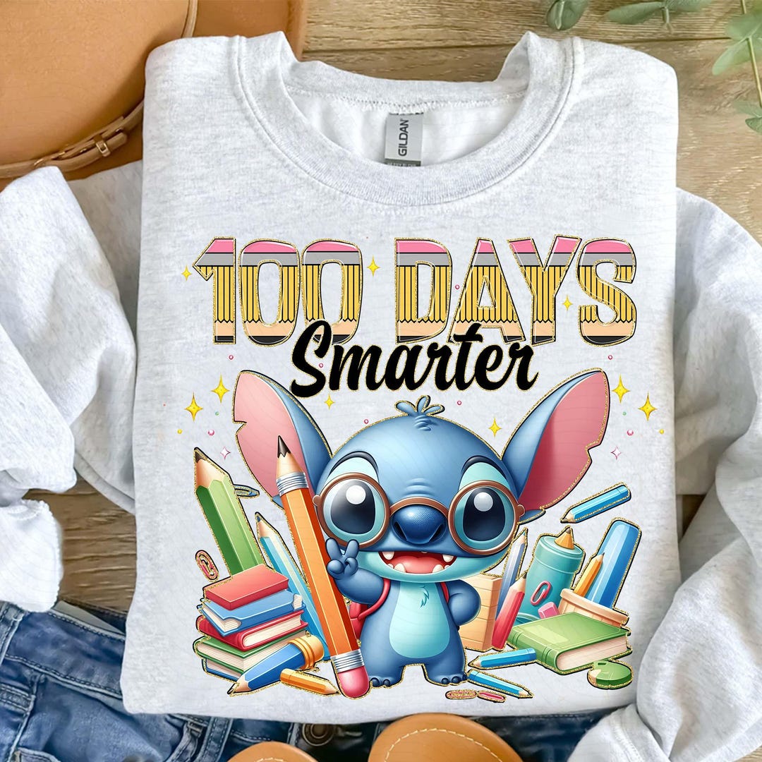 100 Days Smarter Cartoon PNG , Happy 100 Days of School Png, Gift for ...