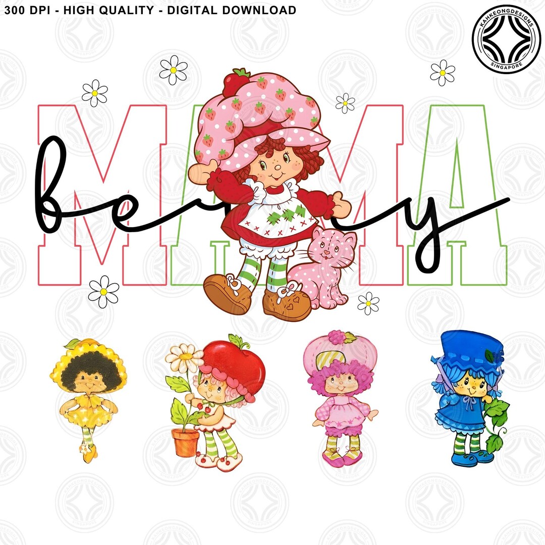 Custom Mama Strawberry Cartoon Character Png, Funny Cartoon Png ...