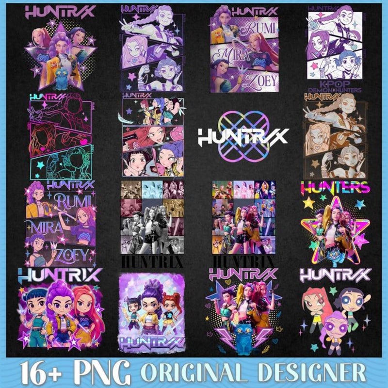 Kpop Demon Hunter Png Files - Etsy