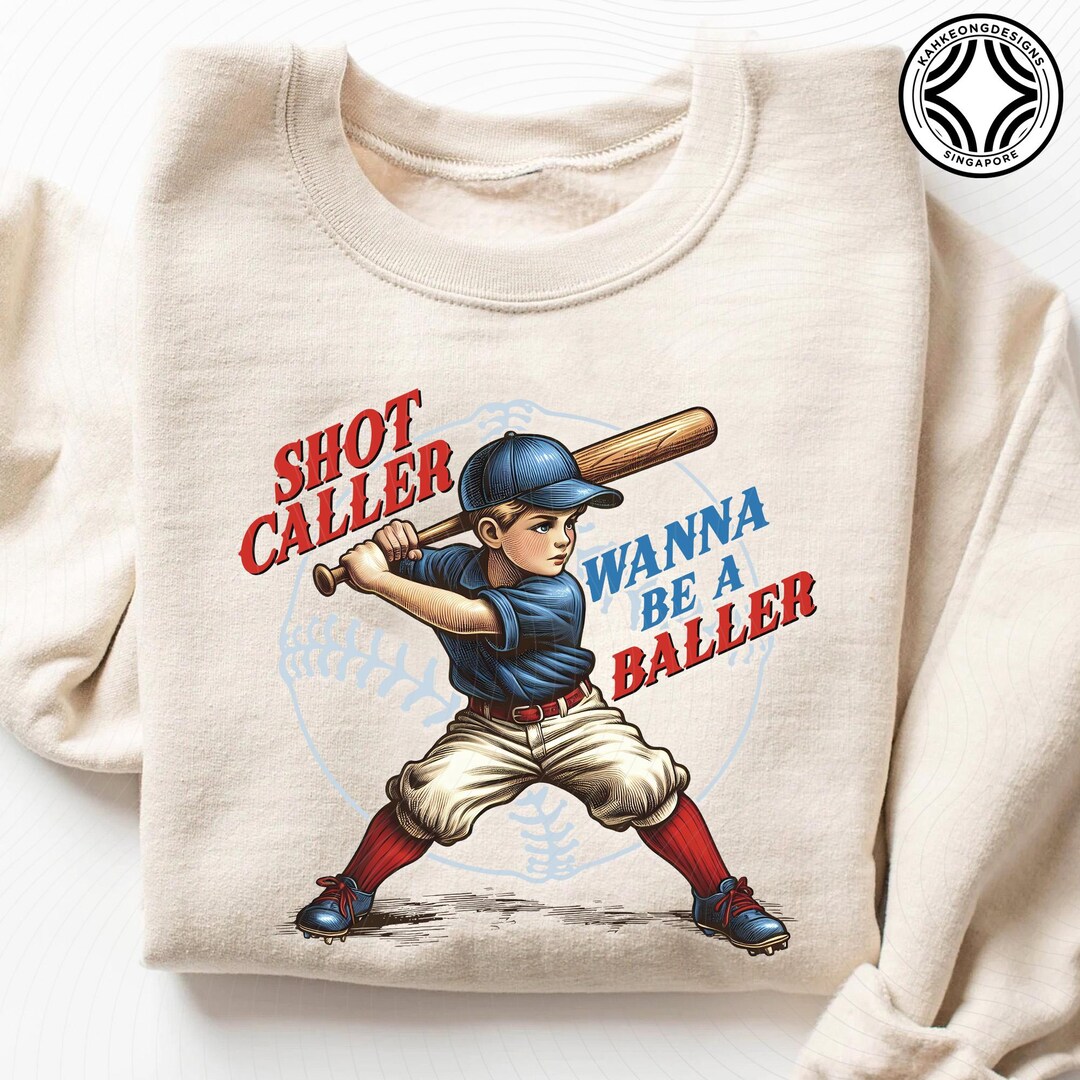 Wanna Be A Baller Shot Caller Png, Retro Baseball Design, Baseball ...