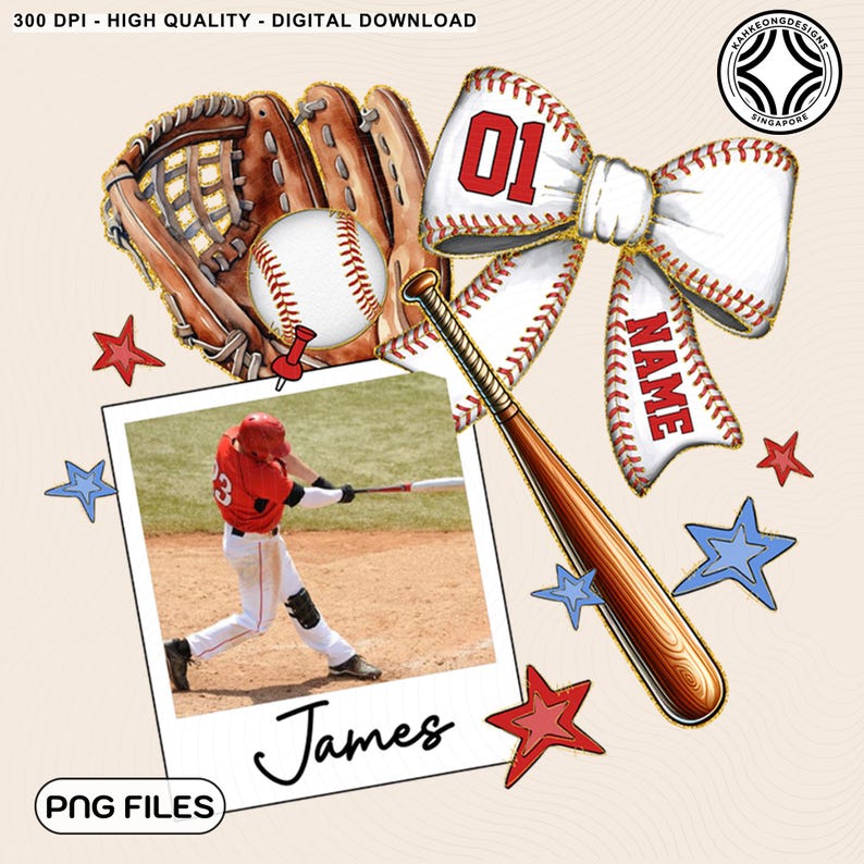 CUSTOM Canva Template Baseball Photo Insert Png, Trending Png, Baseball ...