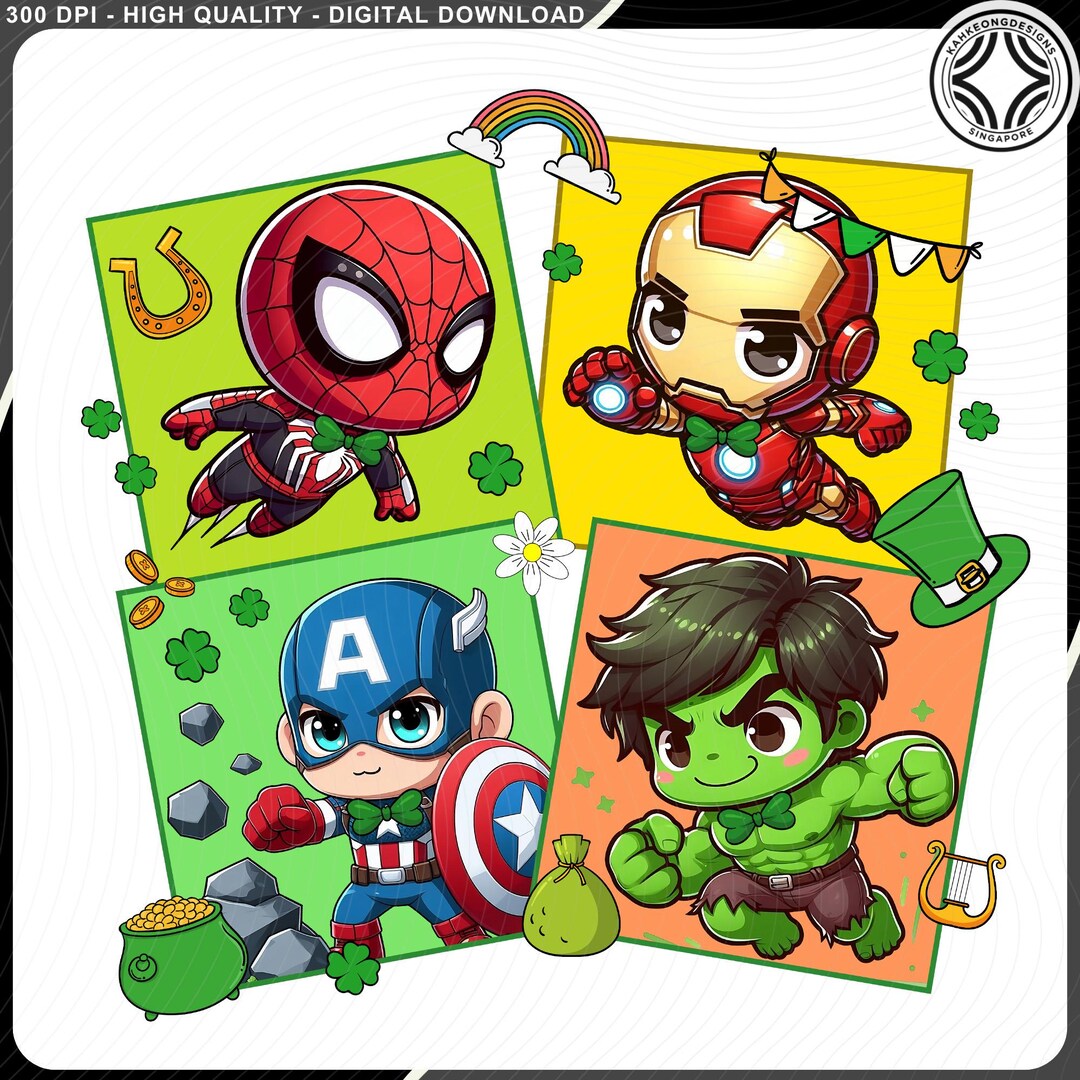 Super Patrick Day Png, Cute Patrick Day Png, Happy Superhero Patrick ...
