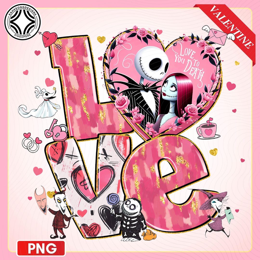 Nightmare Valentine Couple Png, Valentine Couple Png, Halloween ...