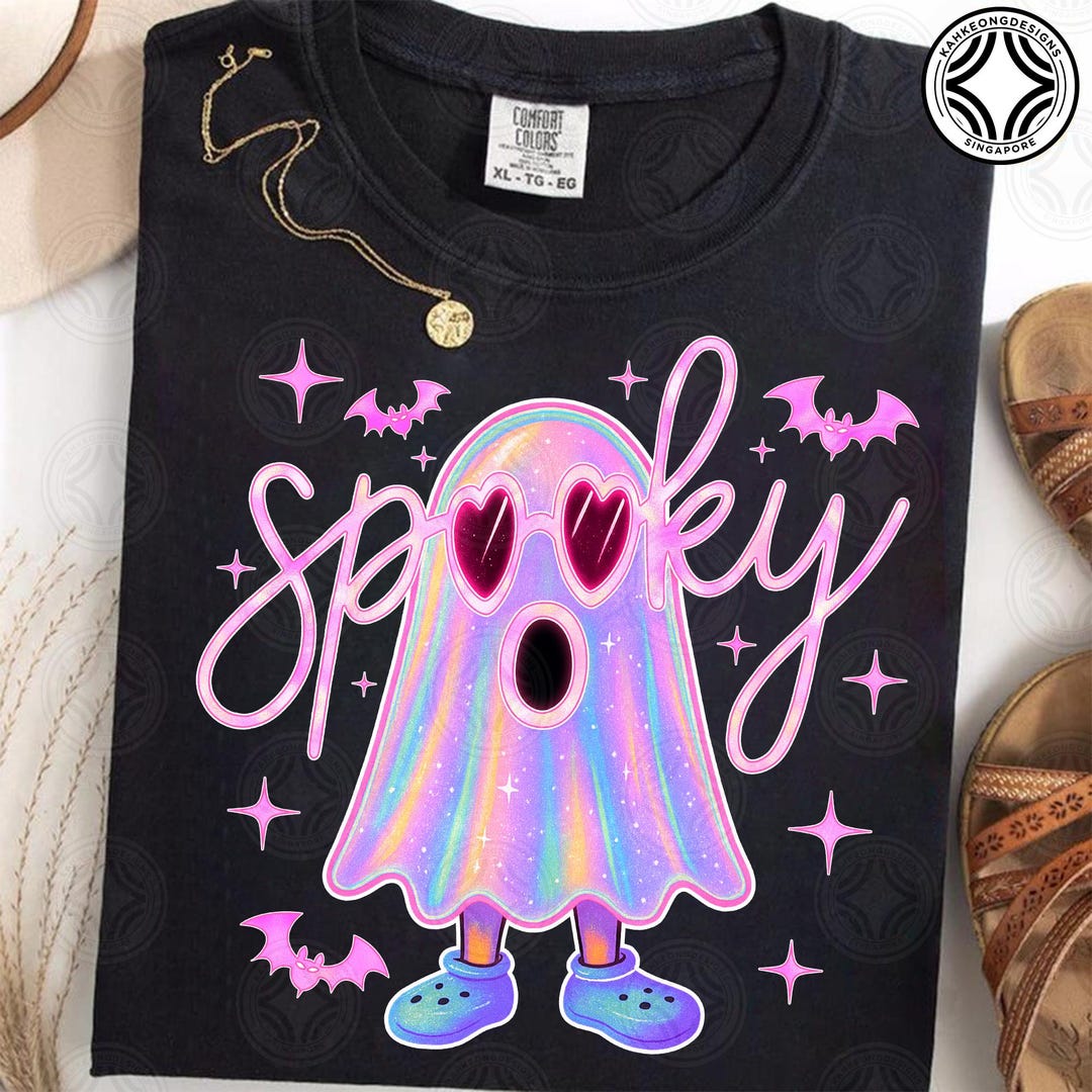 Cute Neon Spooky Ghost Png, Halloween Boo Png, Neon Halloween Png, Boo ...