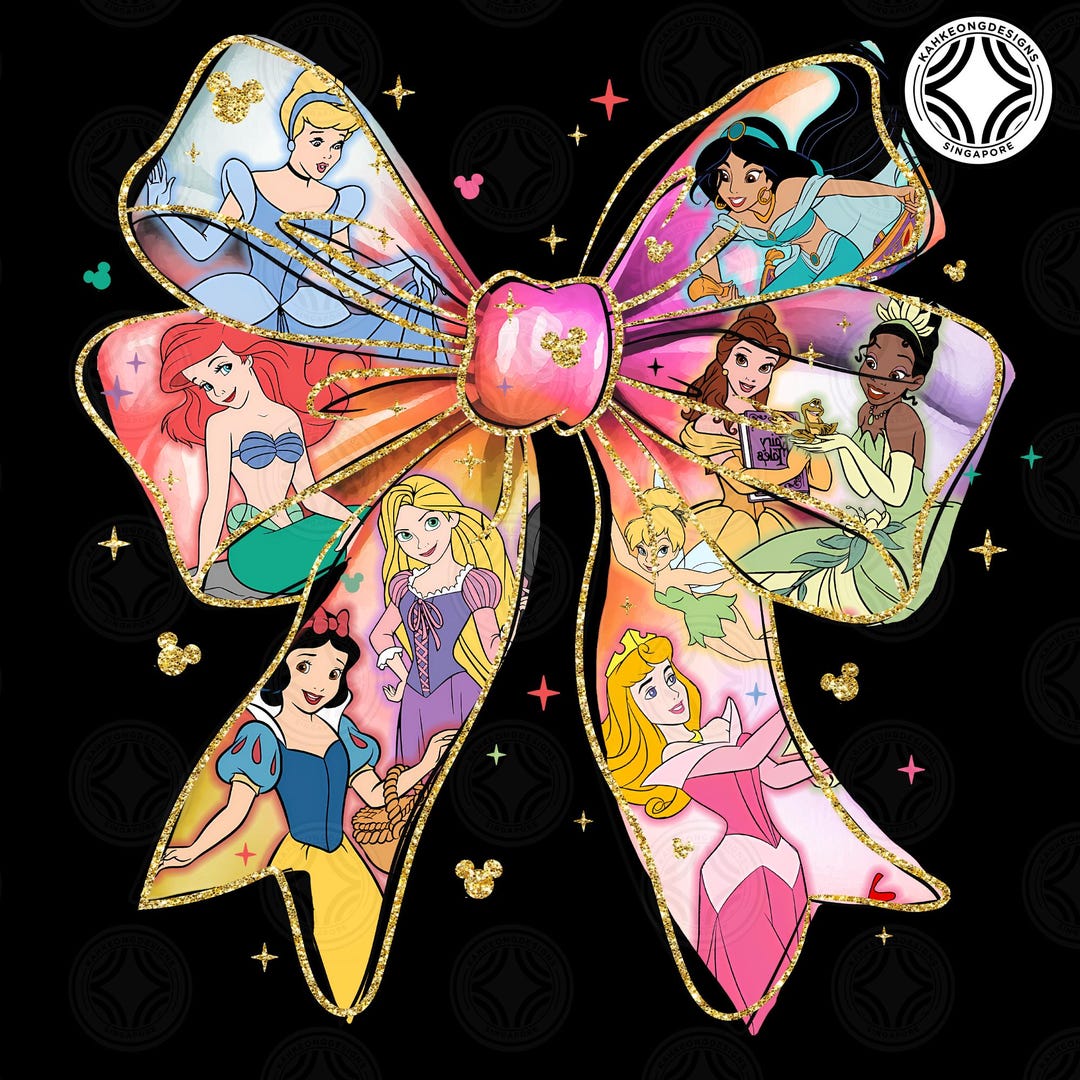 Watercolor Princess Coquette Bow Png, Princess Mirror Family Shirt ...