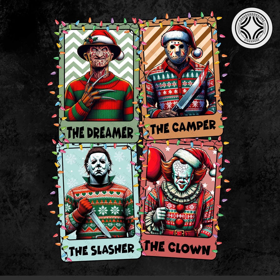 Christmas Horror Friends Png, Merry Creepmas Png , Funny Christmas ...