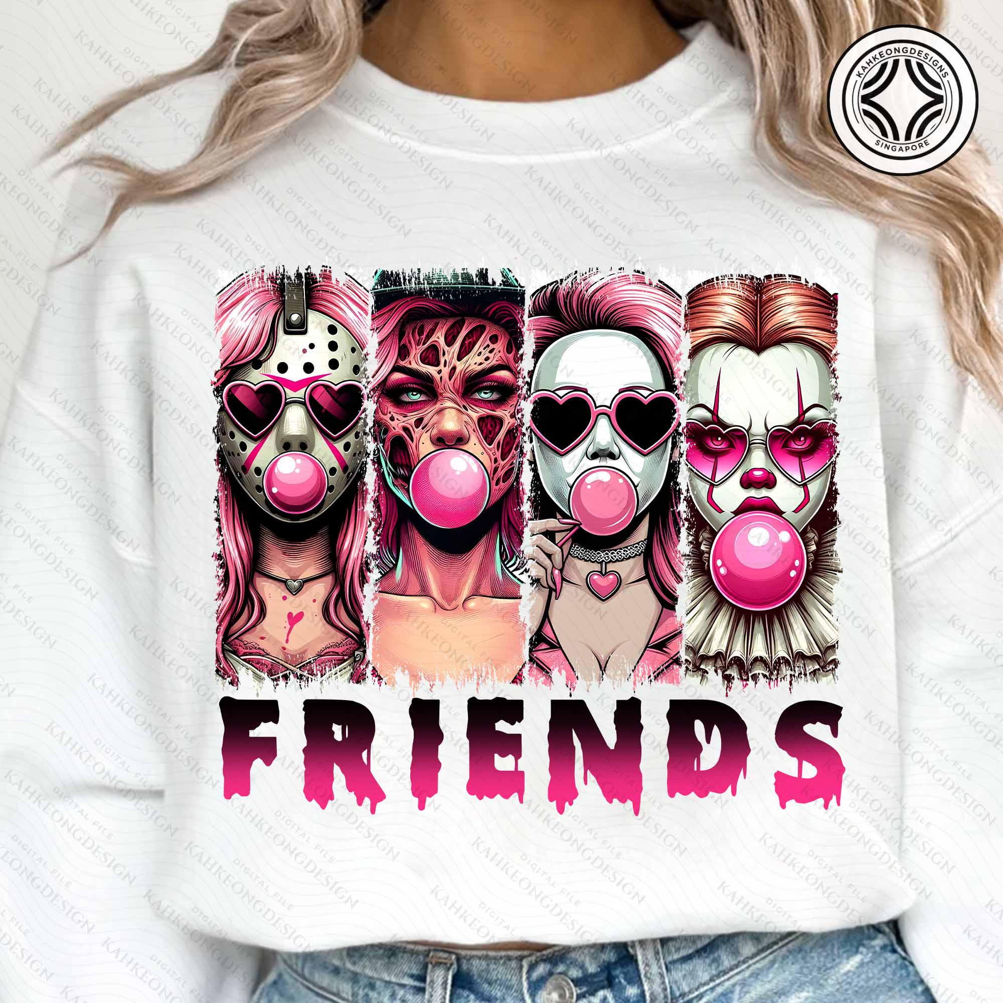 Horror Halloween Friends Png, Scary Halloween Png, Coquette Halloween ...