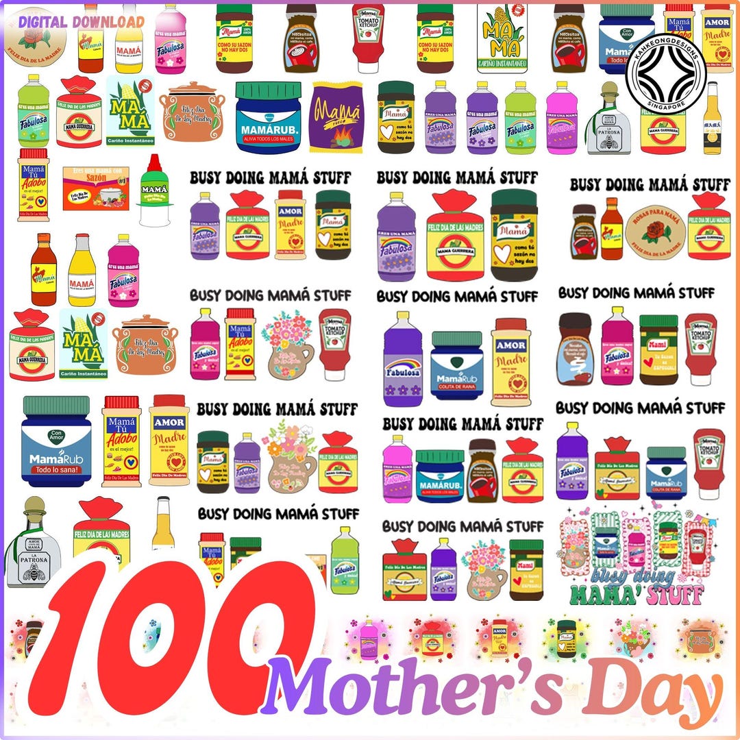100+ Mama Topper Multipack SVG Bundle, Retro Madre Svg, Spanish Mama ...