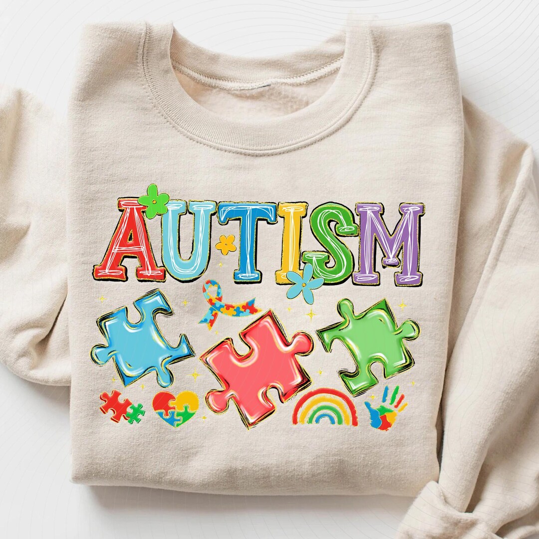 Colorful Autism Puzzle Png, Autism Awareness Png, Proud Mom Png, Autism ...