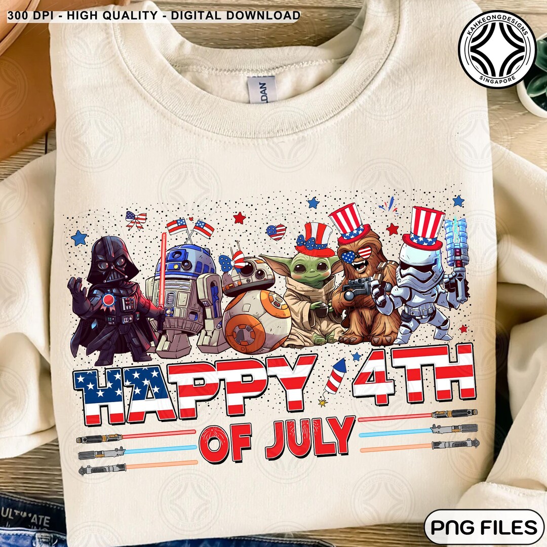 Galaxy Characters 4th of July Png, Happy 4th of July Png, Cartoon ...
