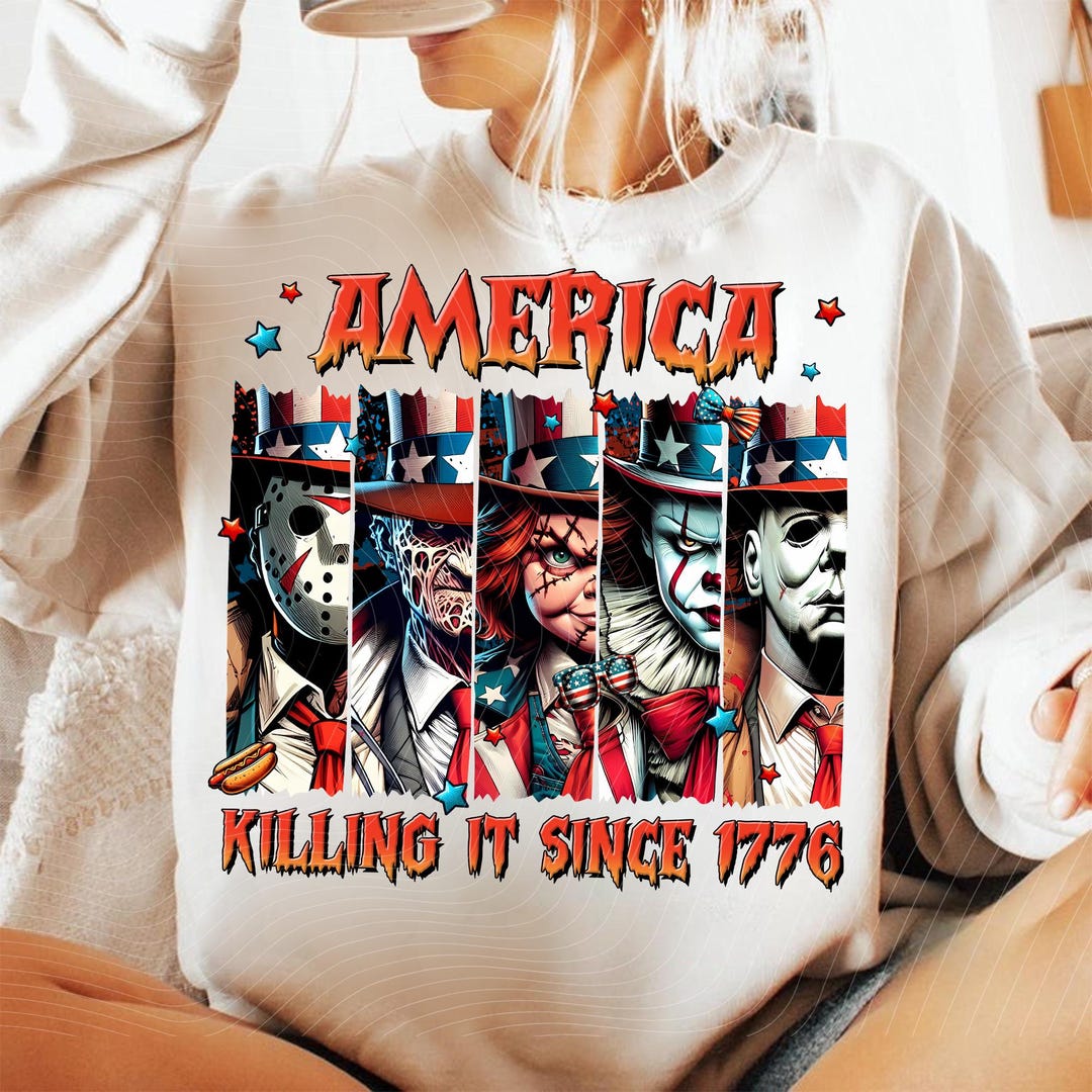 Horror Movie Fourth of July Png, Coquette Killers Png, Independence Day ...
