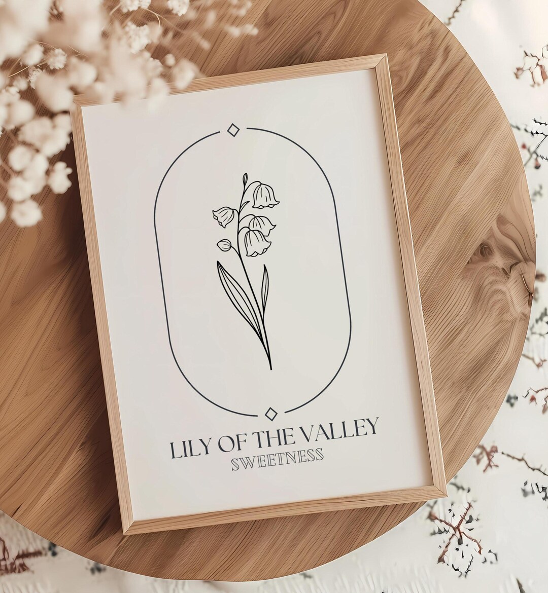 Digital LILY of the VALLEY Art Print | Wall Art, Language of Flowers ...