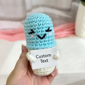 Handmade Crochet Chill Pill Toy/crochet Happy Pill Toy, Crochet Pickle ...