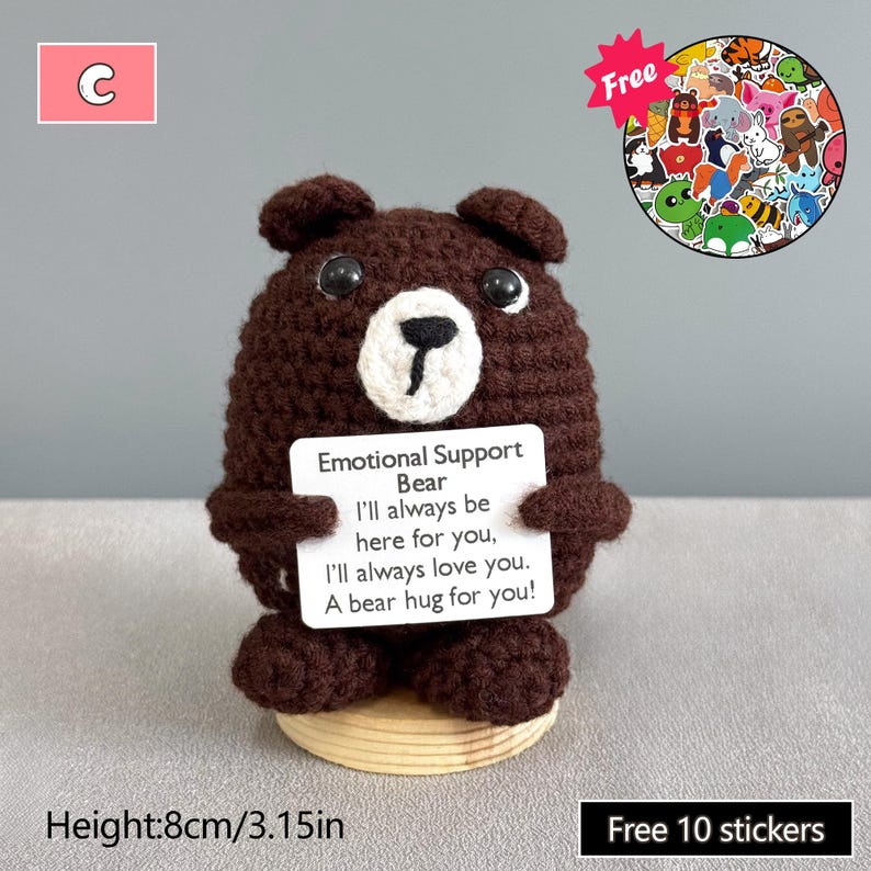 Positive Animals/bears/cats/bees,emotional Support Gifts,personalized ...