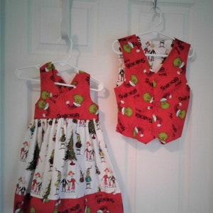 Christmas Vest, Grinch Christmas, Boys Vest, Holiday Vest - Etsy