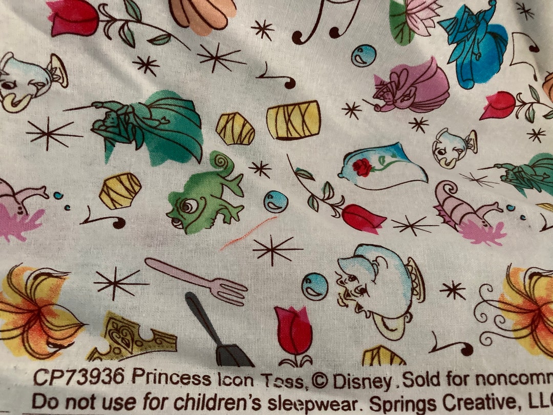 Disney Princess Icons, Princess Fabric, Frog, Teapot,rose, Shell ...