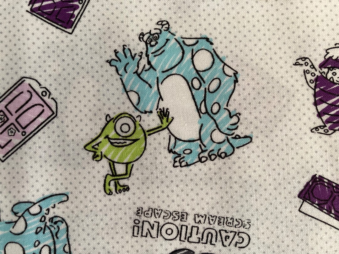 Disney Monsters Inc, Sully,mike,boo, Cotton Fabric, Yardage, Craft ...