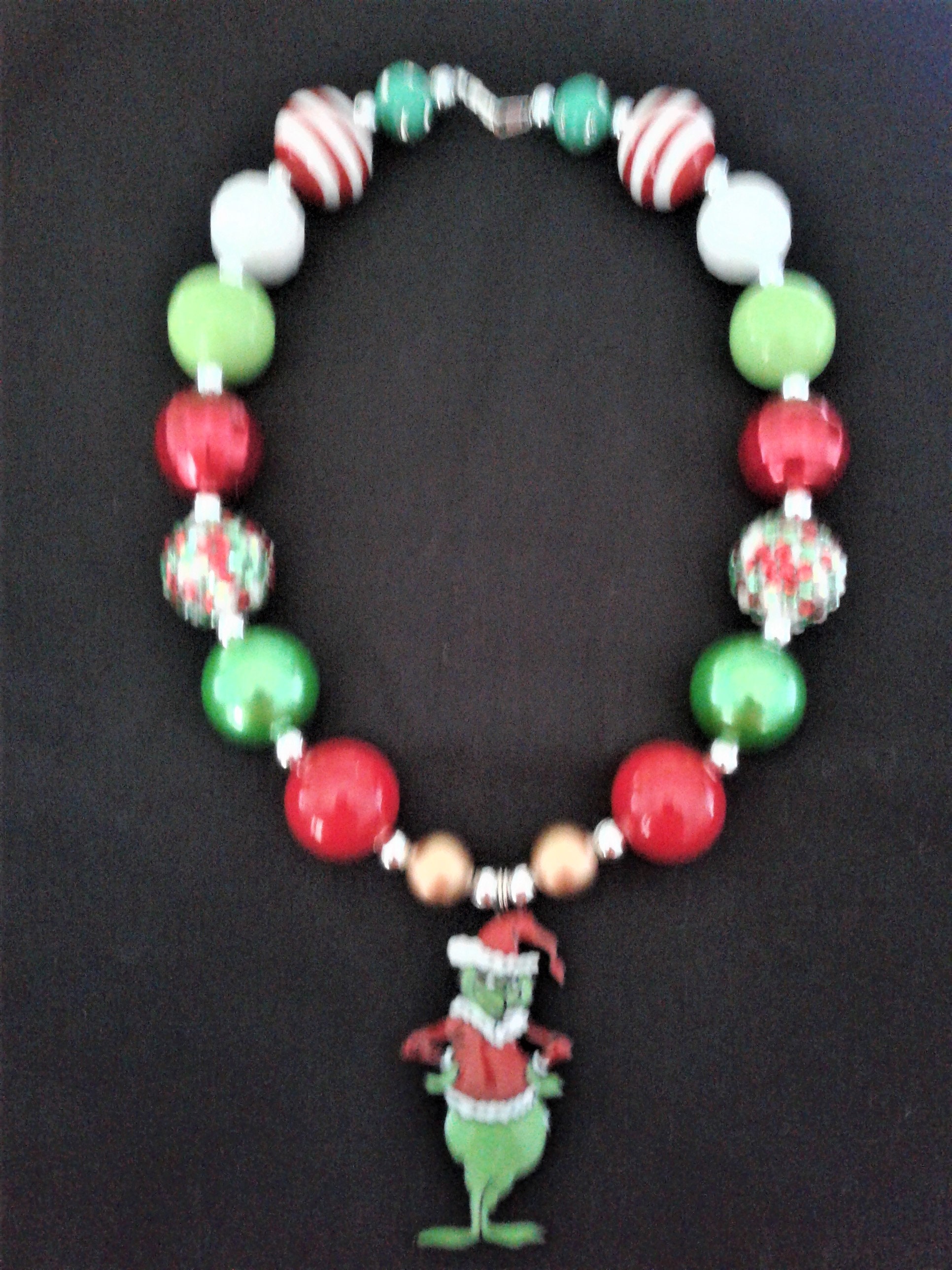 Grinch Necklace Grinch Christmas Childrens Jewelry Toddler | Etsy