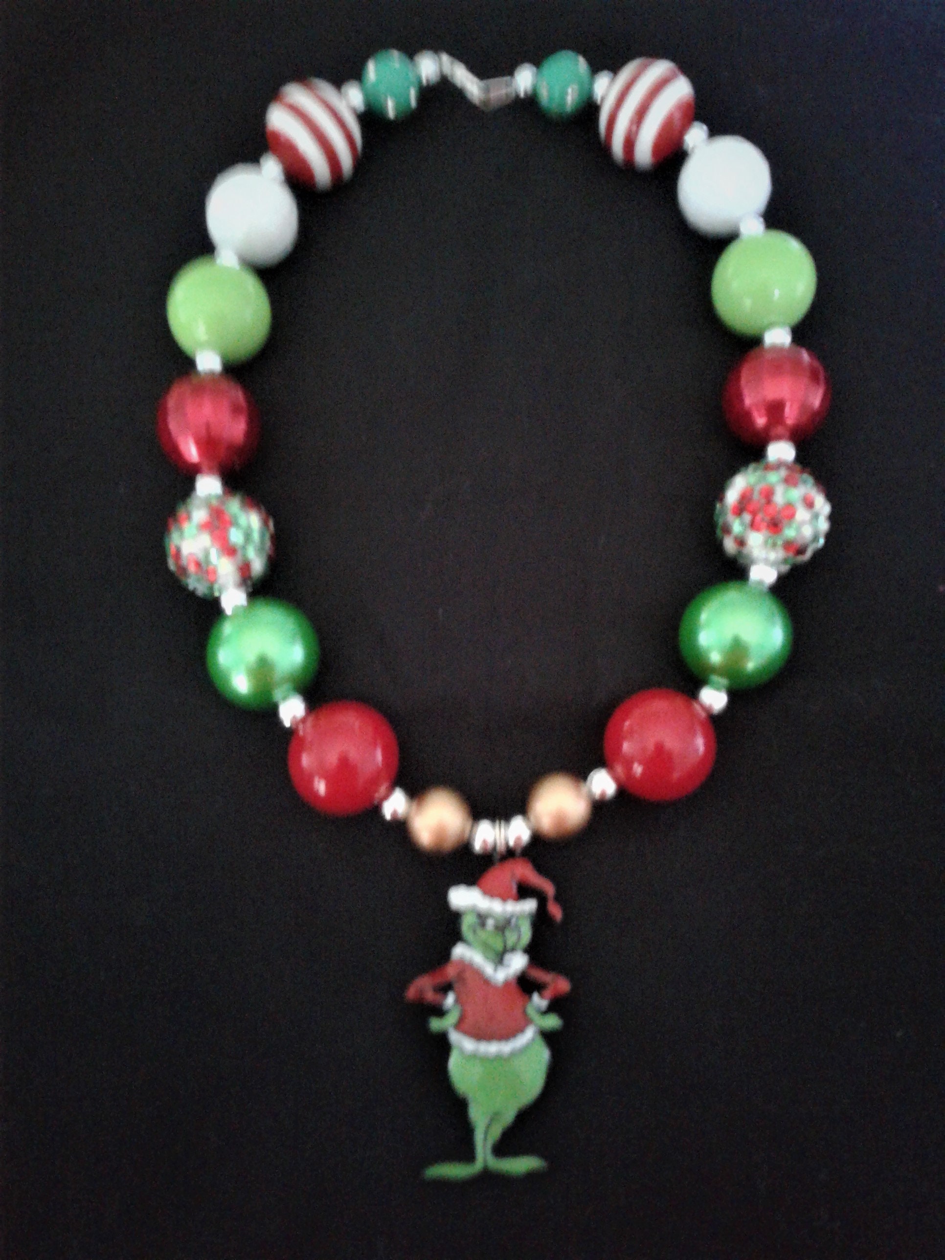 Grinch Necklace Grinch Christmas Childrens Jewelry Toddler | Etsy