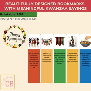 Printable Kwanzaa Bookmark DIY Bookmark Kwanzaa Cultural Celebration ...