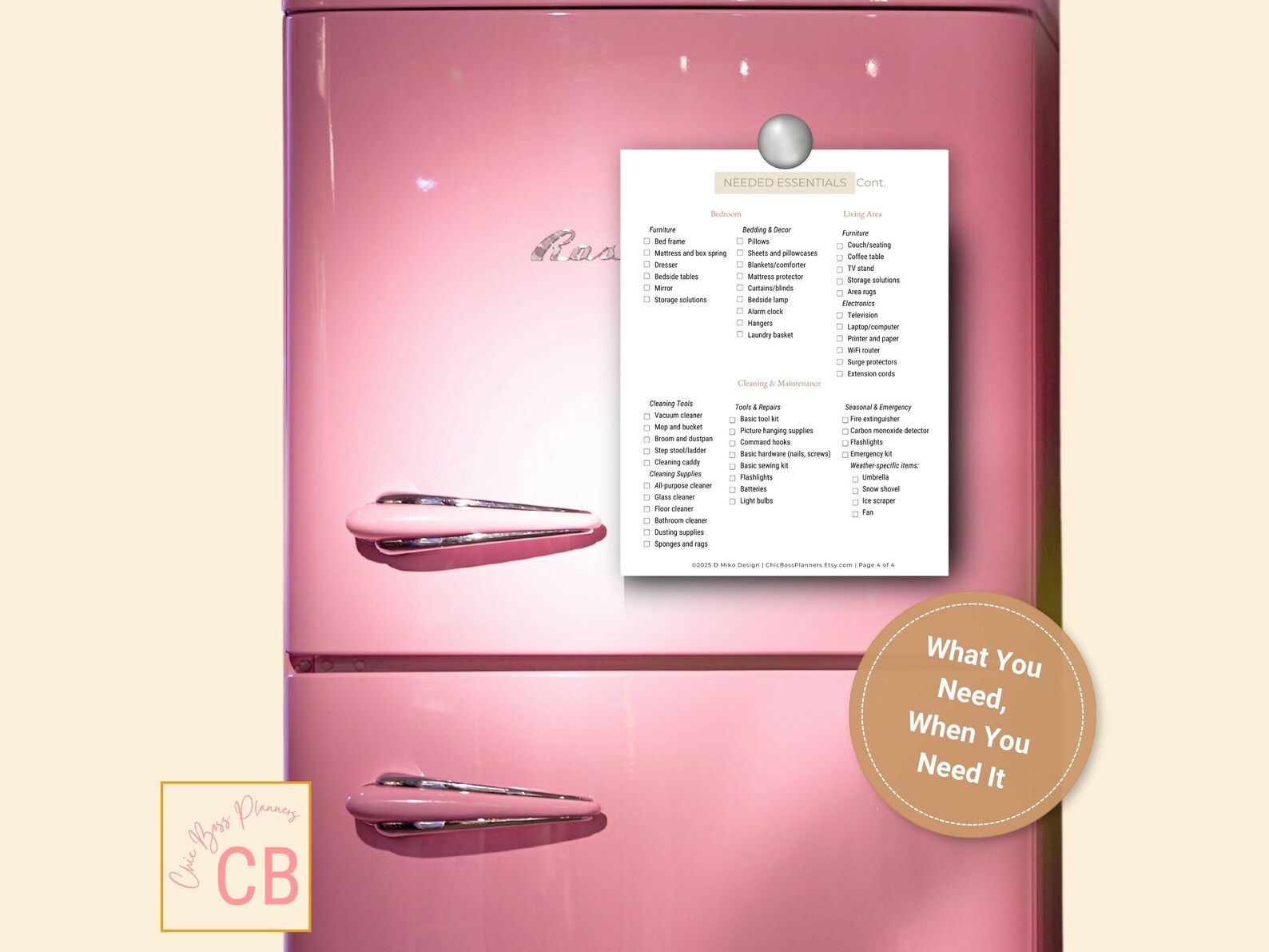 Moving Checklist Printable PDF First Apartment Essentials Home Packing ...