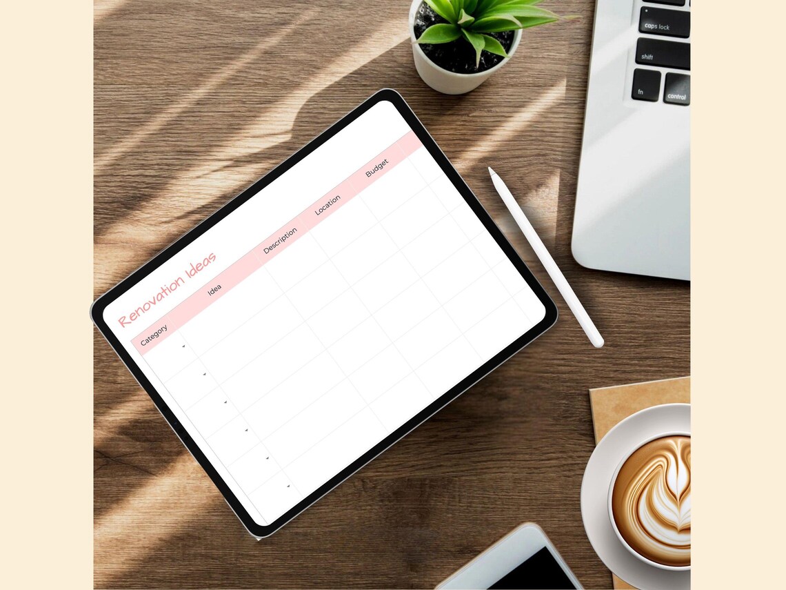 Home Renovation Budget Spreadsheet Planner Home Reno Google Sheet Home ...
