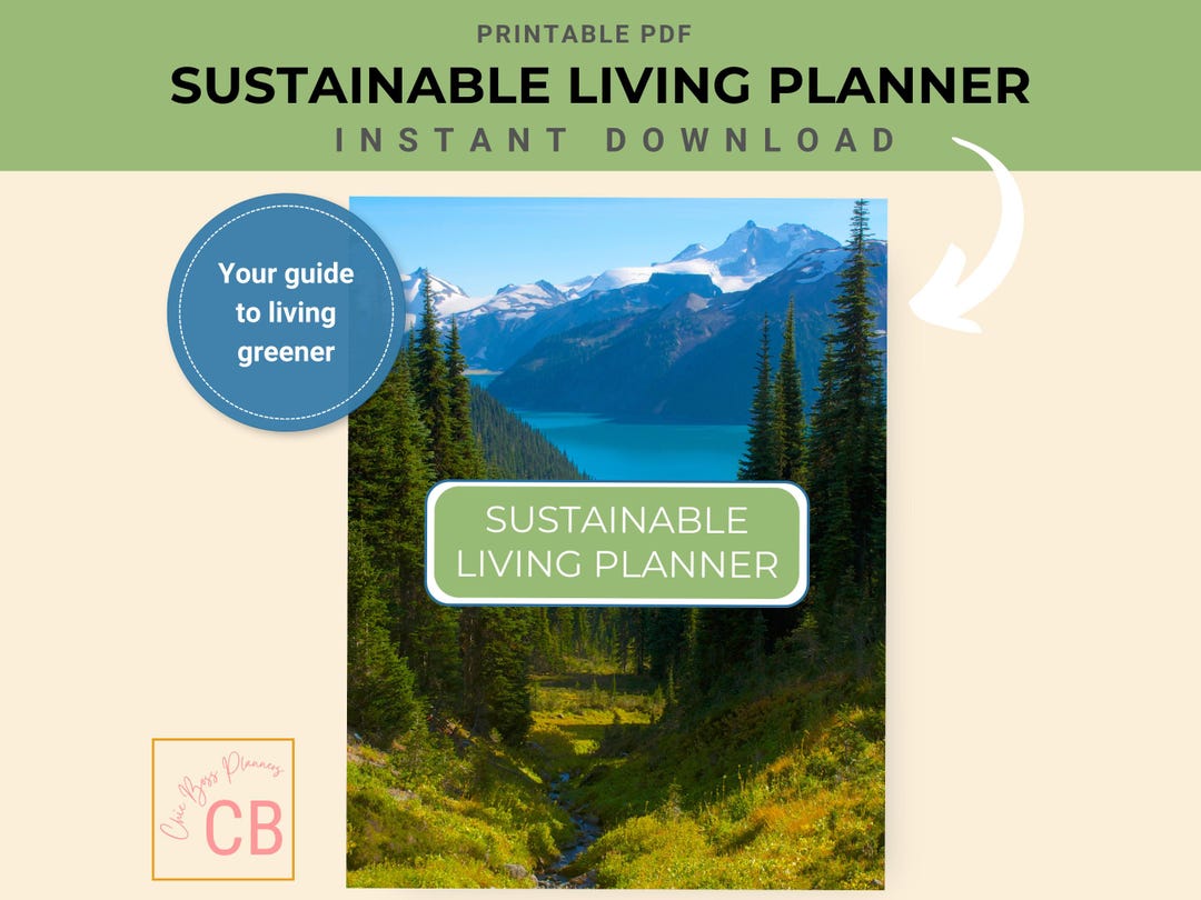 Sustainability Planner Energy Saving Habit Tracker Eco Friendly Living ...