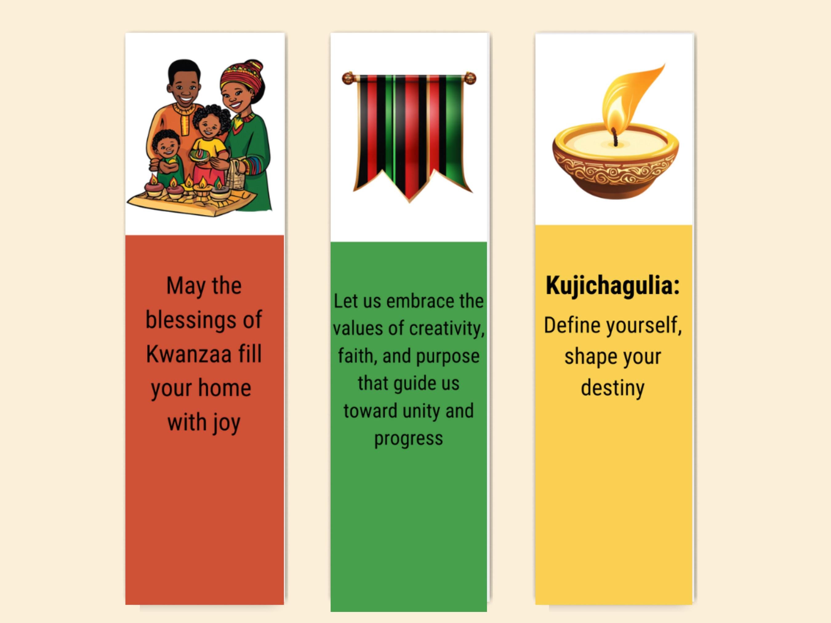 Printable Kwanzaa Bookmark DIY Bookmark Kwanzaa Cultural Celebration ...