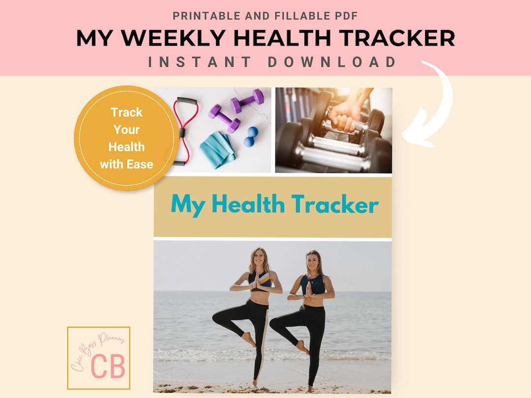 Printable Weekly Health Tracker Fillable PDF Track Health Women ...
