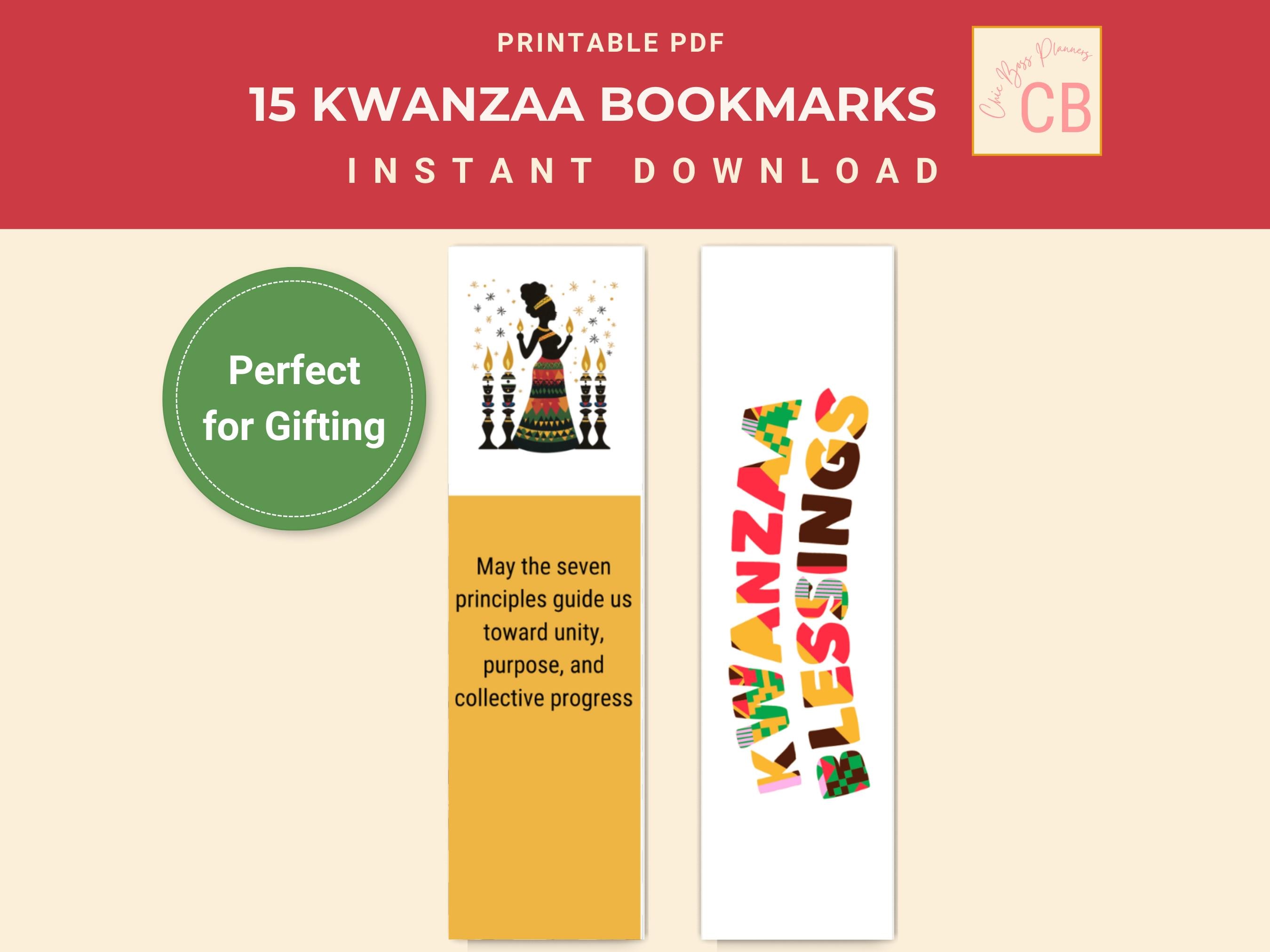 Printable Kwanzaa Bookmark DIY Bookmark Kwanzaa Cultural Celebration ...