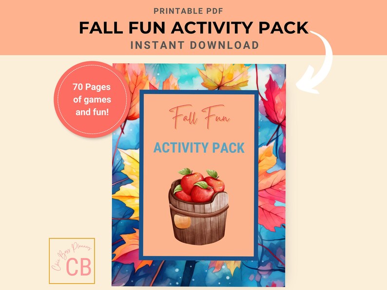 Fall Fun Activity Pack Printable Activity Pack for Fall Maze Puzzle ...