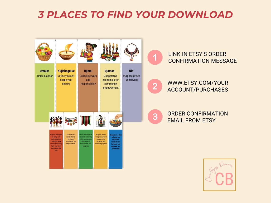 Printable Kwanzaa Bookmark DIY Bookmark Kwanzaa Cultural Celebration ...